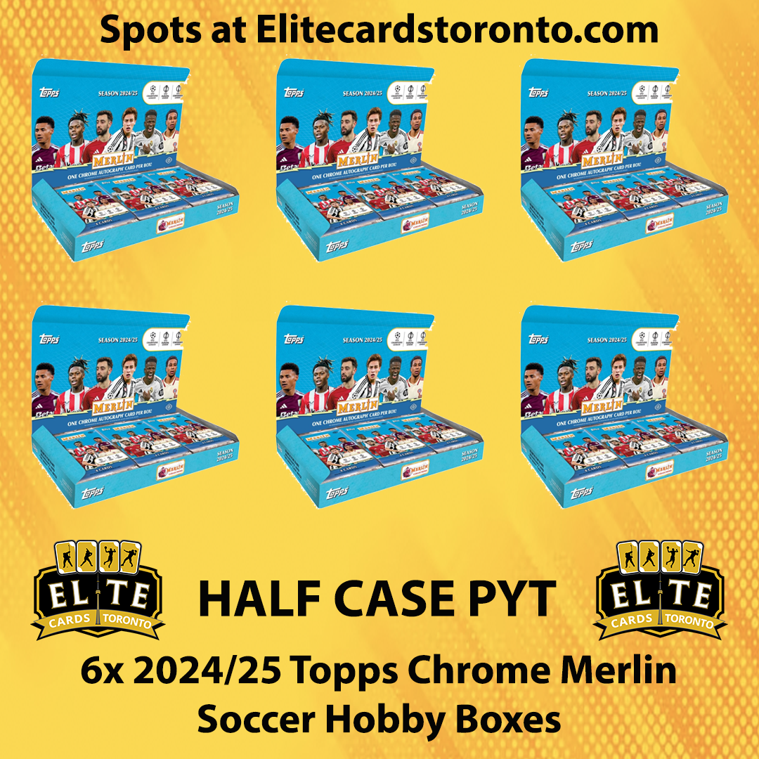 2024 - 2025 Topps Chrome Merlin Soccer Hobby Half Case PYT (6 Box) #4 ...