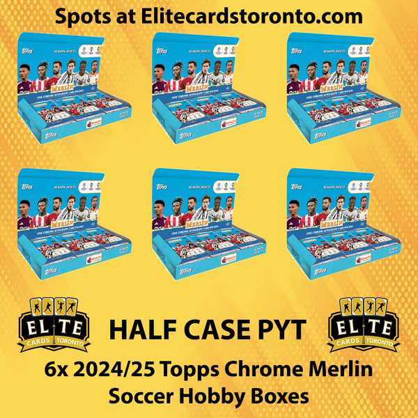 2024 - 2025 Topps Chrome Merlin Soccer Hobby Half Case PYT (6 Box) #4 ...